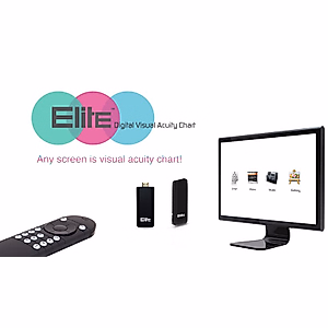 Elite Digital Eye Chart Vision Optics Visual Acuity Software Chart/w Remote