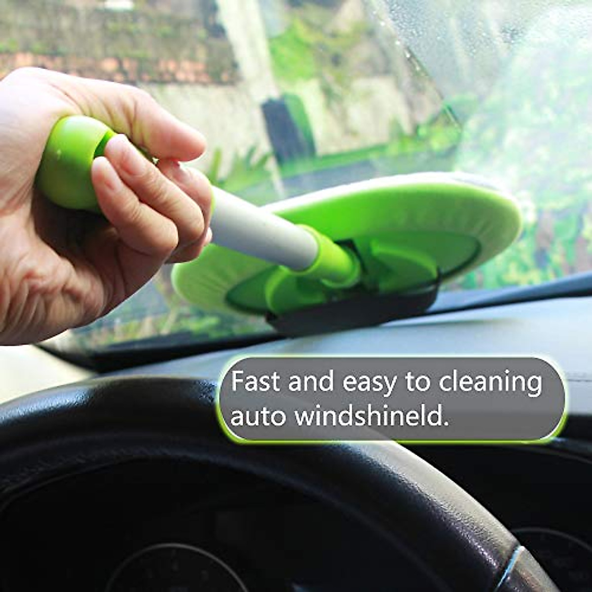 Konpard 7pcs Car Wash Brush Kits with 42.5" Aluminum Alloy Long Handle,Car Wash Kit Auto Care–Exterior and Interior Cleaning–Tire Wheel Brush–Window Squeegee–Window Cleaner Tool-Tool Bag