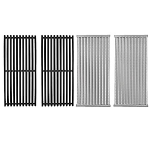 BQMAX 18 7/16" Grill Parts for Charbroil Tru-Infrared 466242014 463273614 463241014 463246909 463241013 463243911 Stamped Stainless Steel Emitter and Cooking Grid
