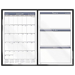 2022 Desk Calendar by AT-A-GLANCE, Monthly Desk Pad, 10-1/4" x 16-1/4", Compact, Foldable (SK23FD00)