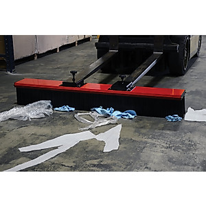 Vestil VSWP-60 Fork Truck Mounted Brush Sweeper, 60" Width, 12" Height, 9" Depth