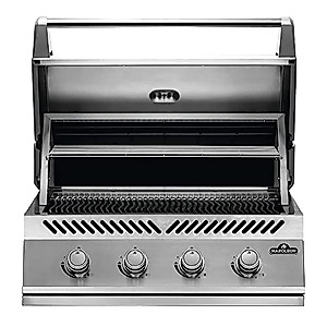 Napoleon Built-In 500 Series 32-Inch Built-In Gas Barbecue Grill Head - BI32NSS - Marine Grade Stainless Steel, Natural Gas, 4 Main Burners, 7.5 mm Stainless Steel Grids