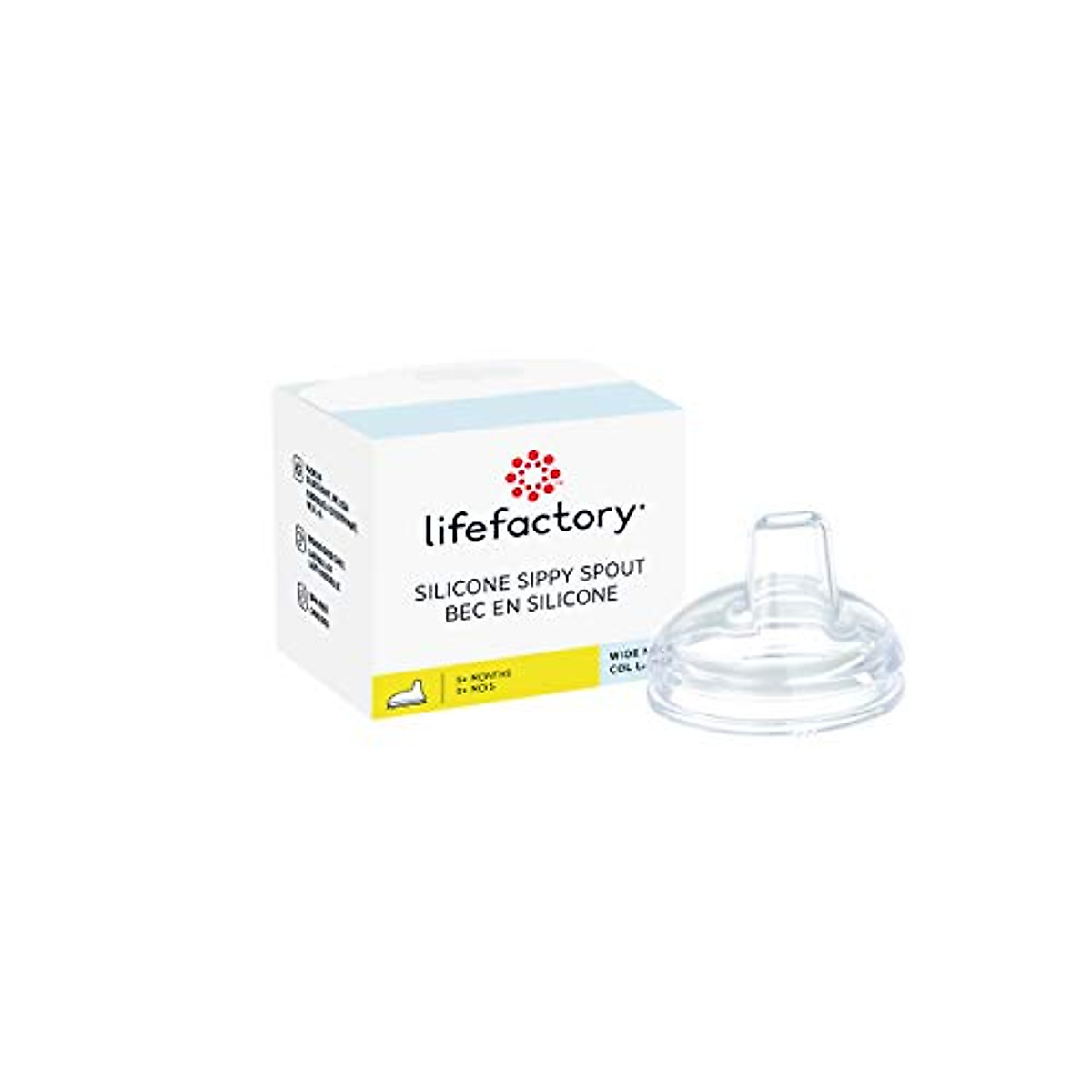 Lifefactory Wide Neck Soft Sippy Spout (9+ Months), 1-Pack,Clear,LG8556