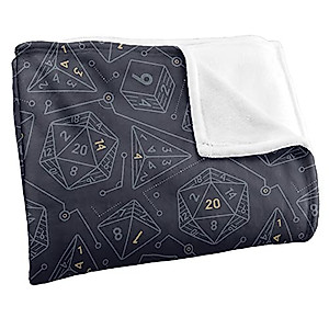Dungeons and Dragons Dice Pattern Silky Touch Super Soft Throw Blanket 50" x 60"