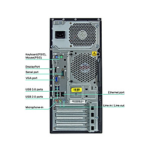 Lenovo M73 Tower, Core i5-4570 3.2GHz, 4GB RAM, 500GB Hard Drive, DVDRW, Windows 10 Pro 64bit (Renewed)