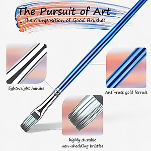 Paint Brush Set,Rosmax Artist Paint Brushes-Nylon Hair &15 Different Sizes for Acrylic Painting,Oil,Watercolor,Fabric-Great for Kids Adult Drawing Arts Crafts Supplies or Beginners,Professionals-1