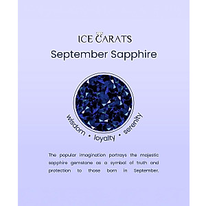 IceCarats 14K Yellow Gold Blue Sapphire Ring Gemstone Band September Birthstone Jewelry Size 7.00