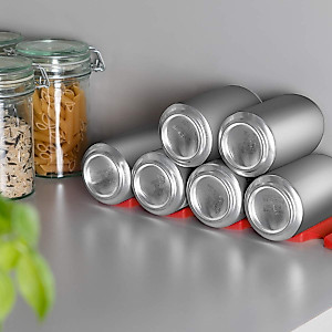 kwmobile Silicone Bottle Stacking Mat - Refrigerator Organizer to Stack Bottles, Cans, Beer, Soda - Non-Slip Holder Rack - Red