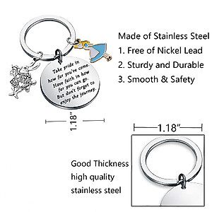 FUSTMW Alice Gifts Keychain Rabbit Alice Pendant Wonderland Inspired Gifts Cartoon Keepsake Keychain Friendship Gifts (silver)