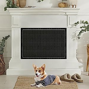 YEXEXINM Fireplace Screen Mesh Cover， PVC Fireplace Cover Pet Proof Fireplace Safety Cover to Prevent Baby and Pet Near Idle Fireplace Pet Cover Net for Fireplace to Keep Bugs Out 39.4×31.5inches