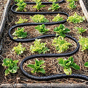 JAZIPO Premium Soaker Hose 15ft - Efficient Garden Drip Irrigation System - Heavy Duty Watering Hose Water-Saving, Linkable Sprinkler Hose, Garden Hose Kit for Consistent Watering