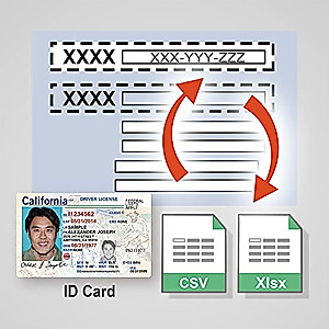 Plustek Duplex Driver Licnese & ID Card Scanner - The Integrated Software Automatically Extracts ID Data and Populates into Data Fields, in Addition to Age Verification. Support Windows only