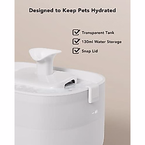 PETLIBRO Cat Water Fountain with Wireless Pump, 2.5L/84oz Dockstream Automatic Pet Water Fountain, Easy to Clean & Assemble, BPA-Free Cat Fountain Water Bowl, Dog Water Dispenser with Two Flow Modes