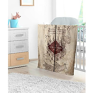 Harry Potter Soft Fleece Baby Blanket for Infant Toddler, All Season Cozy Crib Throw 30"x40" Folded Map