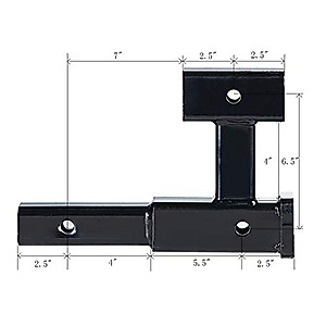 HITOWMFG Dual Receiver Extender Trailer Towing Hitch Extension(GTW 5,000 lbs)