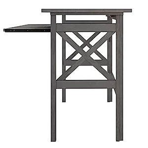 Winsome Wood Xander Computer Desk, Oyster Gray