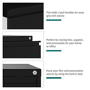 Hirsh 30 inch Wide 2 Drawer Lateral 101 File Cabinet in Black, Fully Assembled