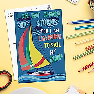 Sweetzer & Orange Motivational Postcards Pack (60 Post Cards) 4x6 Postcards for Kids and Adults. Growth Mindset Affirmation Cards, Mindfulness Cards, Inspiration Cards and Blank Encouragement Cards