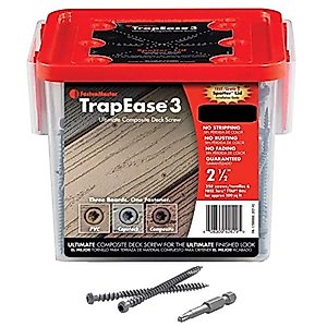 TrapEase 3 Deck Screw 2-1/2" (350) Screws (Beach Dune/Carmel)