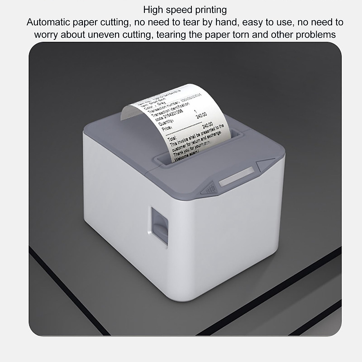 Septpenta Bluetooth Thermal Receipt Printer, 80 mm POS Printer, Supported Drawer Thermal Label Printer with Auto Cutting for Logistic Milk Tea Shop POS System