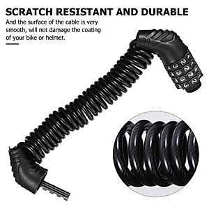BESPORTBLE Combination Cable Lock Electric Cycle Chain Lock Bicycles Electric Bike Lock se Bike Electric Scooter Lock Bike Padlock Accessories Bike Cable Lock Helmet Steel Cable Wheel Lock