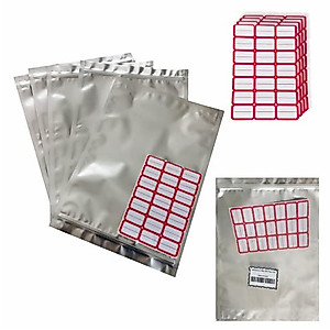 GENERIC 25 PCS 1 Gallon - Mylar bags for food storage, 9.44 Mil (10"x14") Extra Thick Stand-Up Ziplock Bags and Sealable bags, Zipper Pouches with windows