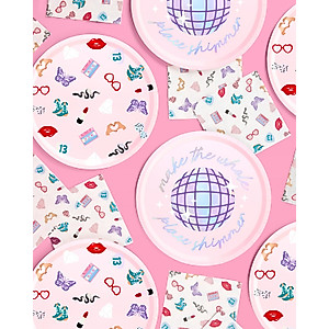 xo, Fetti Eras Party Paper Plates | 24pcs. 9" | Concert Party Tableware, Bachelorette Decorations, Birthday Dishware, Bridesmaid Supplies