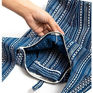 Handmade Cotton Cross body Shoulder Sling Bag (Black/w White Polka Dot)