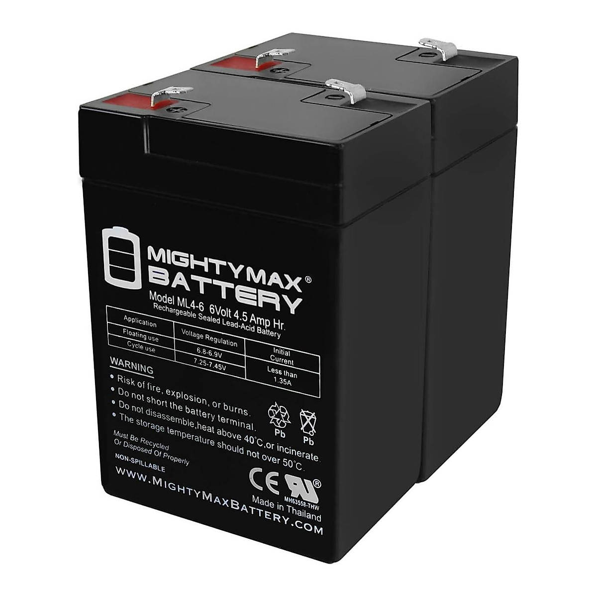 Mighty Max Battery 6V 4.5AH SLA Replacement Battery for Yuntong YT-645-2 Pack