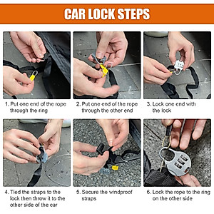 Waterproof Car Covers Replace for 2008-2024 Volvo XC60, 6 Layers All Weather Custom-fit Car Cover with Zipper Door & Windproof Bands for Snow Rain Dust Hail Protection (XC60)