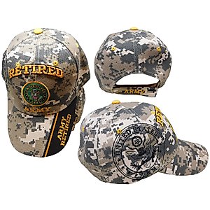 Ant Enterprises U.S. Army Hat Military Army Retired Official Licensed Baseball Cap- ACU Camo