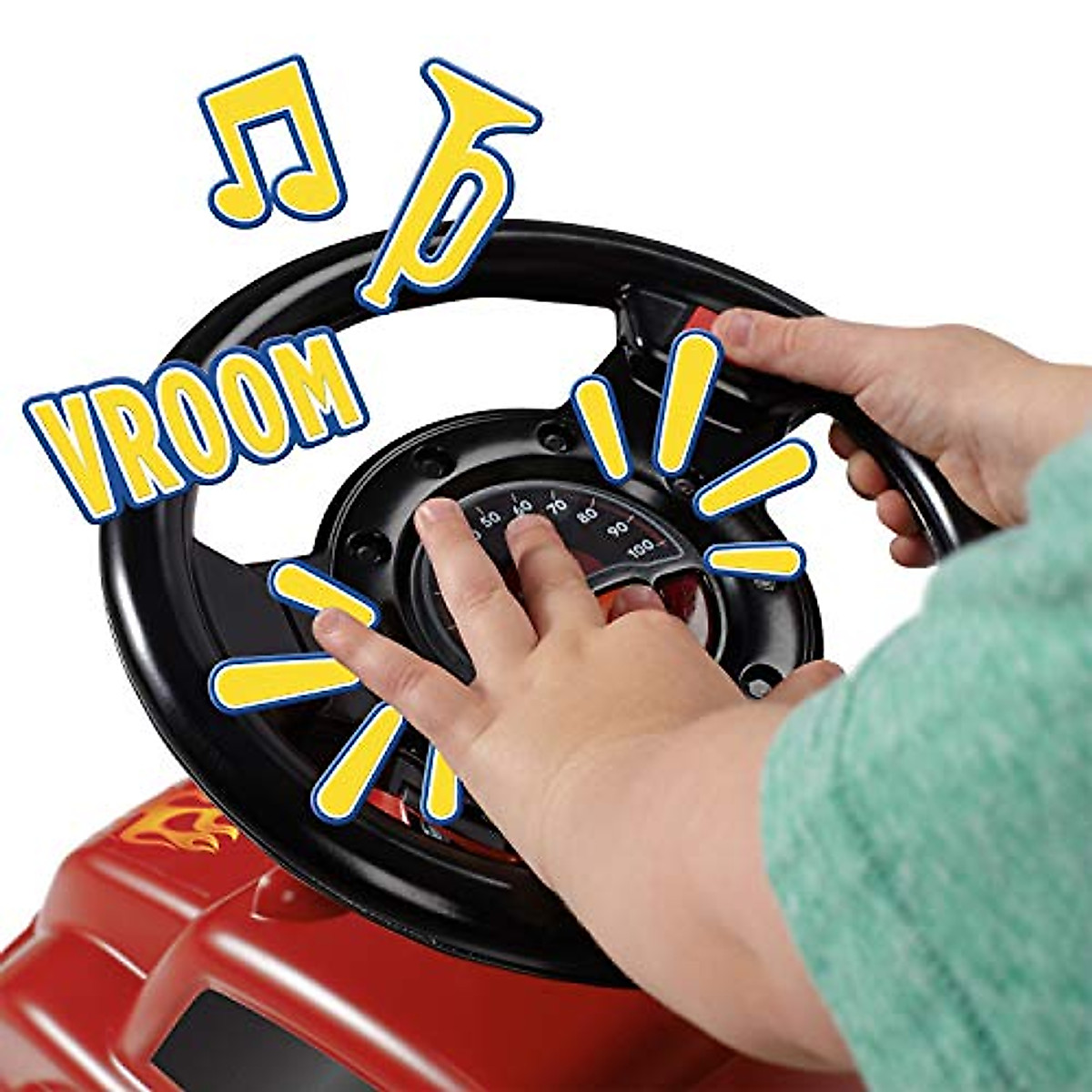 Radio Flyer Monster Truck with Lights & Sounds, 6 Volt Battery Powered Electric Car, Toddler Ride On Toy for Ages 1.5+, Large