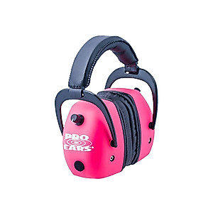 Pro Ears - Pro Mag Gold - Electronic Hearing Protection and Amplification - NRR 30 - Shooting Range Ear Muffs, Pink