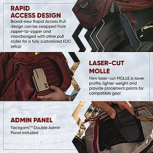 Vertx Transit EDC Tactical Sling 17L Backpack for Conceal Carry (CCW), Travel, Work, Tactical Gear, It's Black