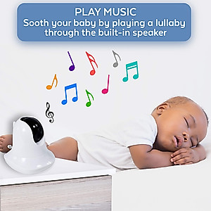 HD Baby Monitor with Camera and Audio | 2-Way Long-Range Video Baby Monitor with Wide-Angle, Night Vision Temperature, and Pan-Tilt Remote