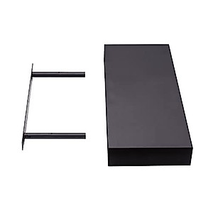 Mikasa Chunky Shelf for Bedroom, Living Room, Bathroom, Kitchen, Nursery with Pole Mount, 24-Inch, Black