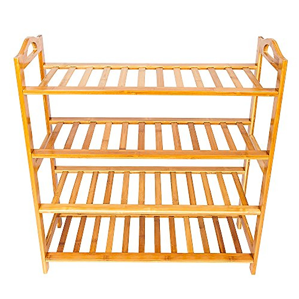 N&D 4 Tiers Bamboo Shoe Rack storage shelves rack Multifunctional Bamboo Rack (Wood Color)
