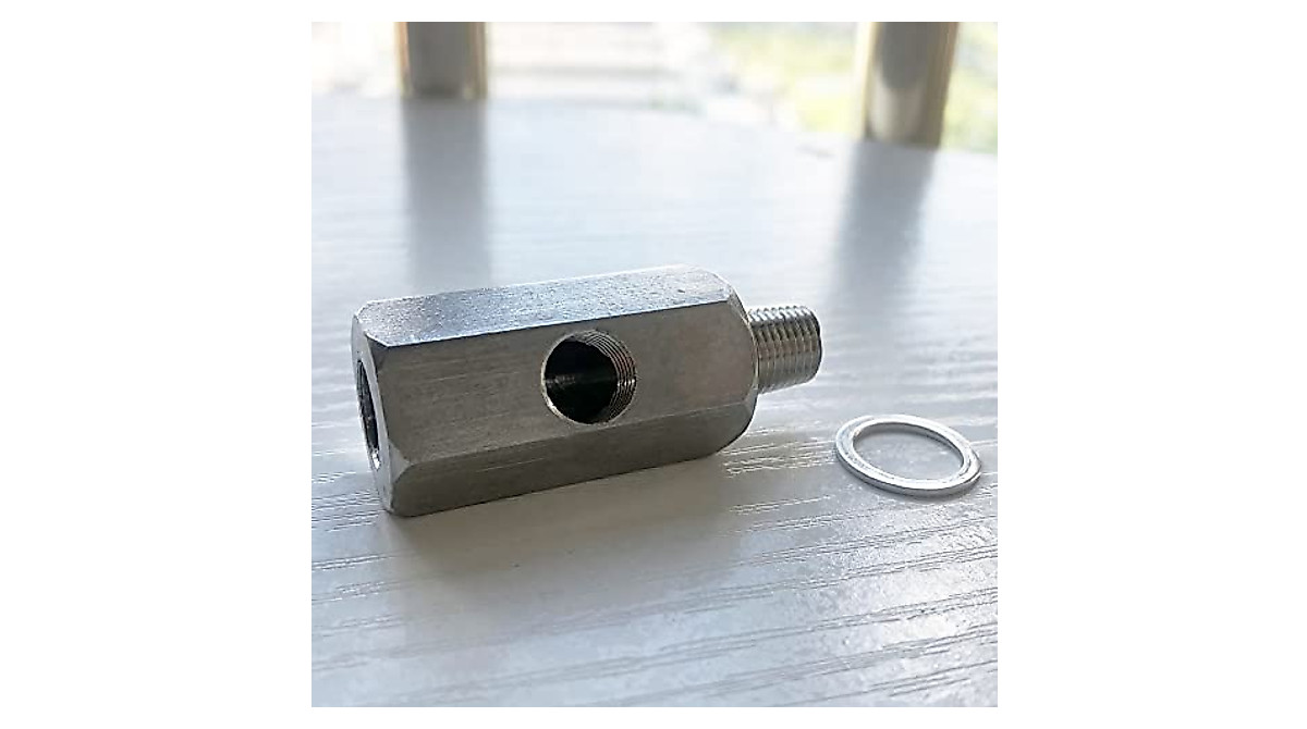 Stainless Steel 1/8'' BSPT Oil Pressure Sensor Adapter