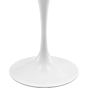 Oakestry 48-inch Mid-Century Modern Oval Dining Table Sleek White Pedestal Base Stylish Kitchen Breakfast Nook Table Space-Saving Design for Dining Room & Small Spaces, 48" D X 27.5" W X 28.5" H