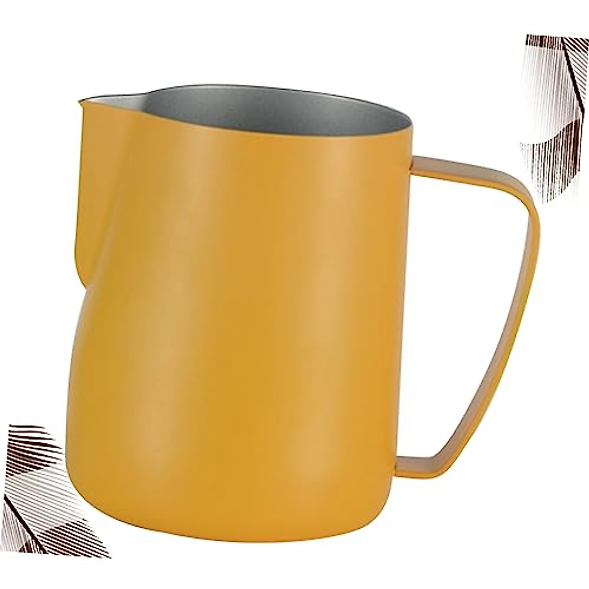 GRADENEVE Coffee Container Cup Sauce Container Milk Frother Pitcher Creamer Art Cup Tea Creamer Milk Steaming Jug Mini Coffee Pot Coffee Espresso Coffee Storage Cup Sauce Jug Yellow