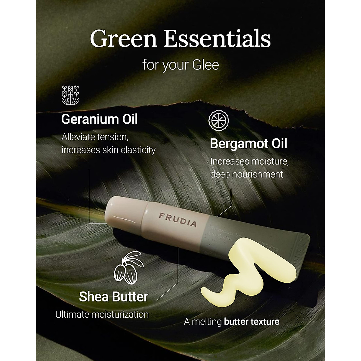 WELCOS Frudia Reproust Essential Blending Lip Butter Greenery | Korean Skin Care & Personal Care Products | Lip Oil Moisturizer, Lip Balm Beauty & Personal Care for Dry & Chapped Lips 0.35 fl. oz.