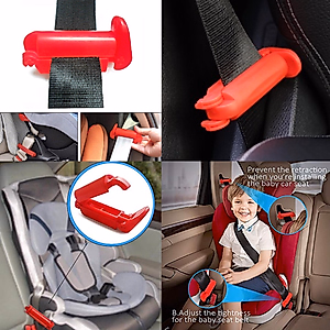PROENS Car Seat Chest Harness Clip and Car Seat Safety Belt Clip Buckle Universal Replacement for Baby and Kids Trend, Adjustable Guard
