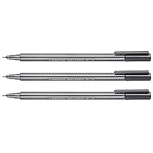 Staedtler Triplus Fineliner Pens gray color 3 Pcs./Pack
