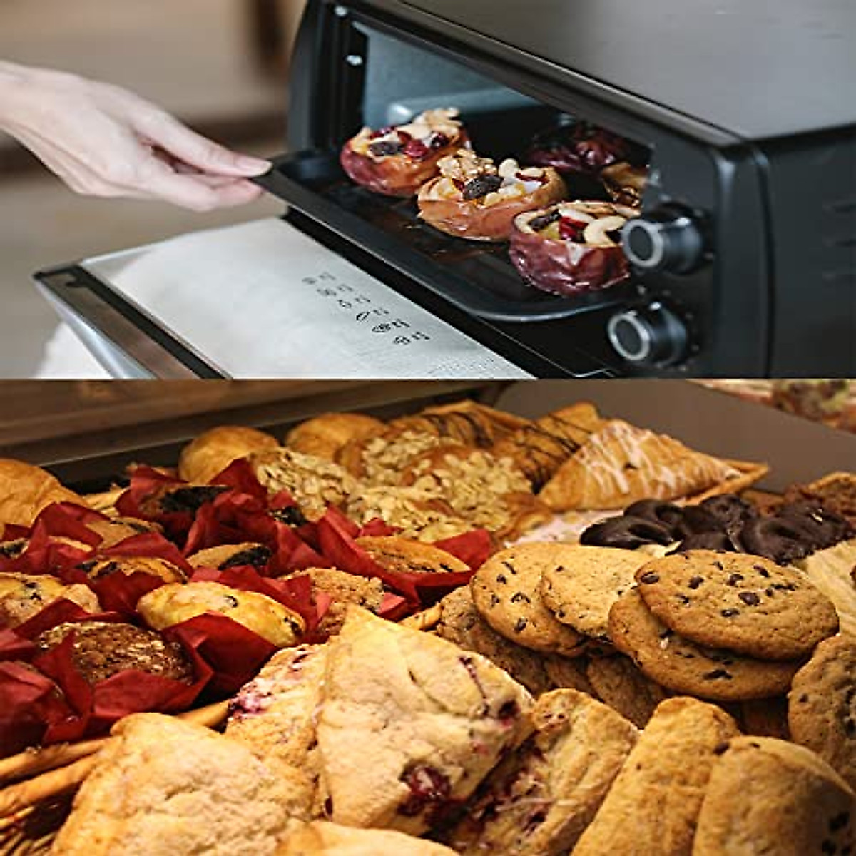 Baking Pan Sets, 5-Piece Nonstick Bakeware Sets with Cake Pan, Muffin Pan, Cupcake Pan, Roast Pan for Toaster Oven, and Kitchen Cookware Sets