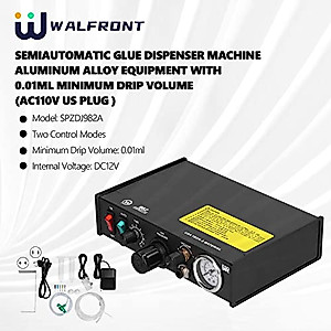 WALFRONT Glue Dispenser Machine Aluminum Alloy Solder Paste Controller Glue Dropper Glue Liquid Adhesive Dispenser with Semi Automatic/Manual Operations(AC110V)