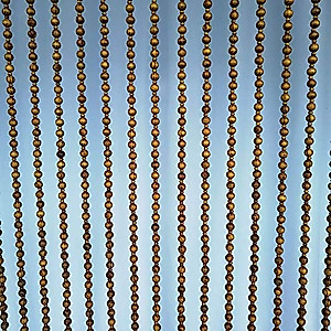OKUOKA Beaded Door Curtains for Doorways Wood Bead String Curtain for Room Dividers Home Screen Entrance Ornaments Retro Style -27 Strands, Size Customizable (Size : 80x175cm)