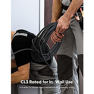 Capshi 4K Long HDMI Cable 35ft/10M, in-Wall CL3 Rated HDMI Cable 2.0 Support (HDR10 8/10bit 18Gbps HDCP2.2 ARC) High Speed HD Shielded Cord Compatible with Roku TV/Laptop/PC/HDTV