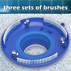 Pool Leaf Vacuum, 15” Large Pool Leaf Sucker with Brush, Include Reusable 16” X 23” Leaf Bag, Durable Leaf Bagger for Inground and Above Ground Swimming Pools (No Pole Include)