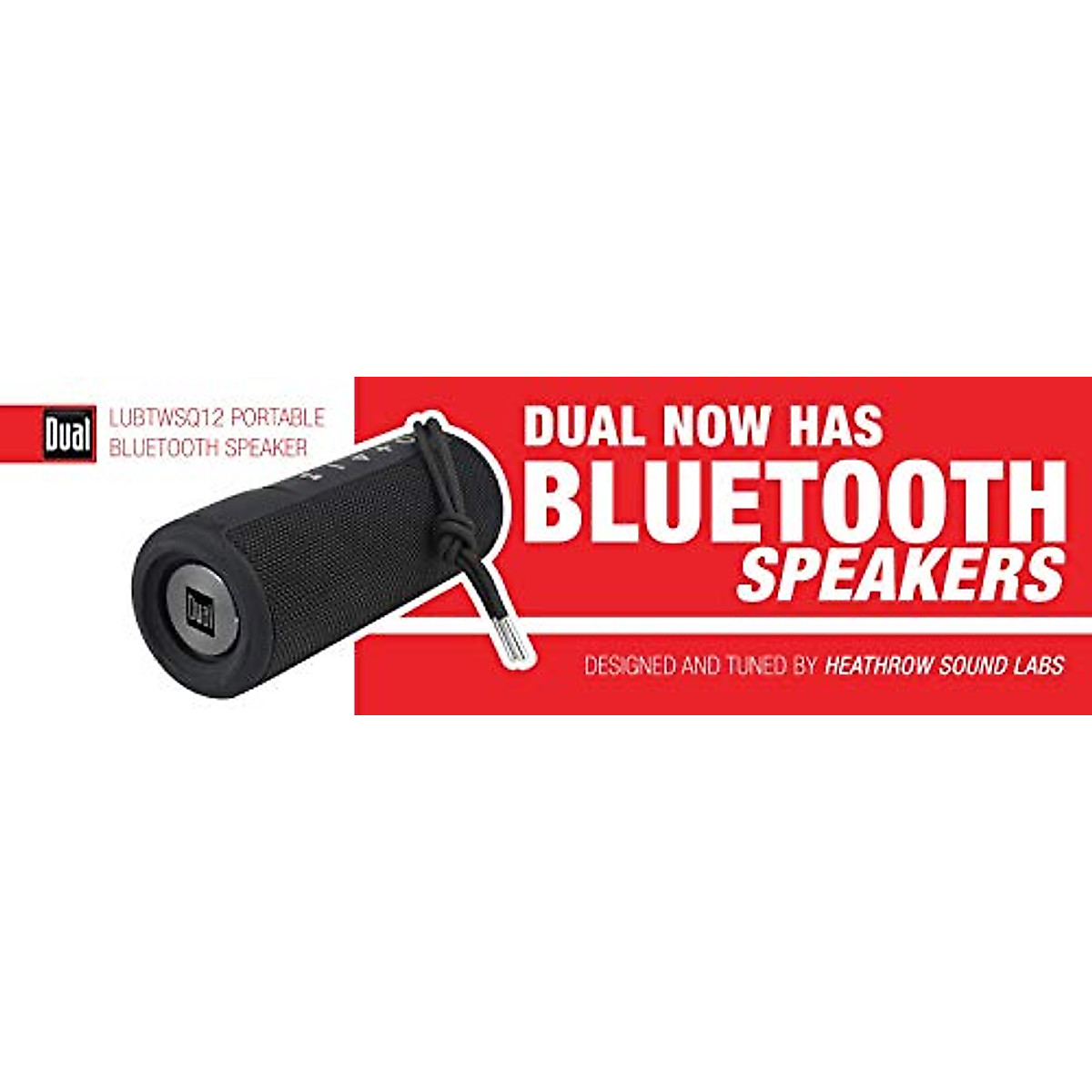 Dual Electronics LUBTWSQ12 Wireless Portable Bluetooth Speaker|TruWireless Bluetooth Stereo|Water Resistant IPX6 & Floats |360 Rich Dynamic Sound|100ft Wireless Range|15 Hour Playtime |Quick Charge