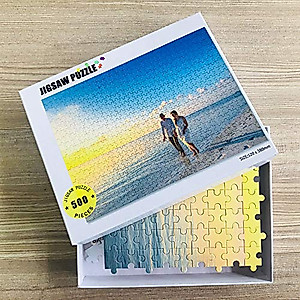 MXCUSTOM Custom Wooden Jigsaw Puzzle 500 Pieces, Customized Personalized Jigsaw Puzzles with Photo Image Text Picture for Adult & Child Design Your Own Puzzle (PUZ-500)